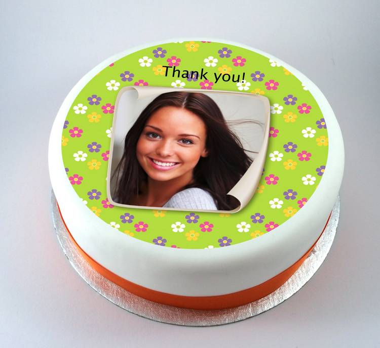 Flowers Photo Cake | Kiss Cakes